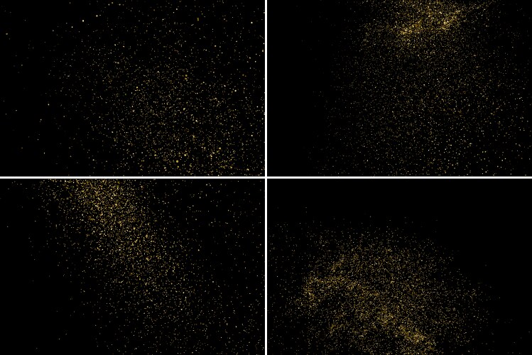 Gold glitter texture set Royalty Free Vector Image