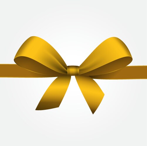 3d realistic red and gold gift ribbon bow Vector Image