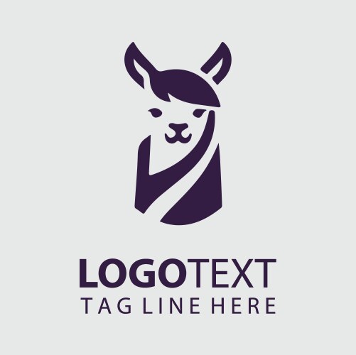 Llama logo Royalty Free Vector Image - VectorStock