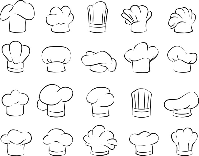 Realistic chef hat composition cooking cap Vector Image