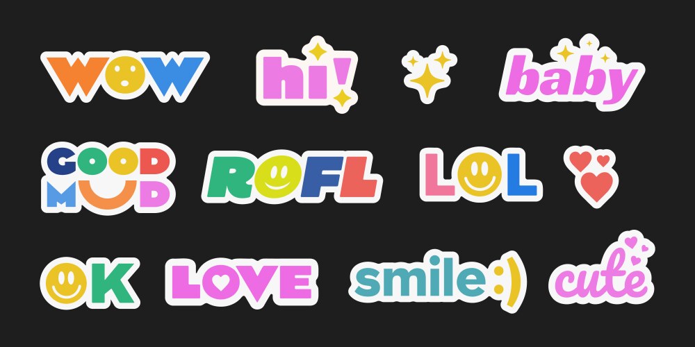 Cool Stickers Vector Images (over 54,000)