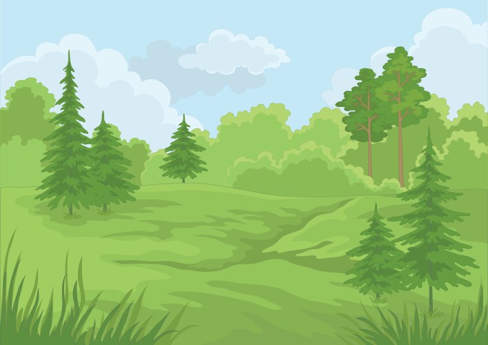 Forest glade Royalty Free Vector Image - VectorStock