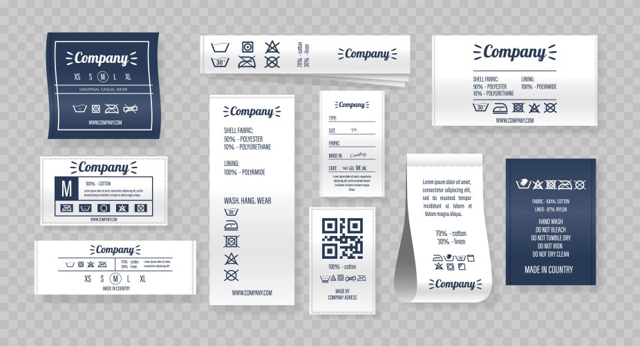 Clothing sizes labels symbols xs s m l xl xxl Vector Image