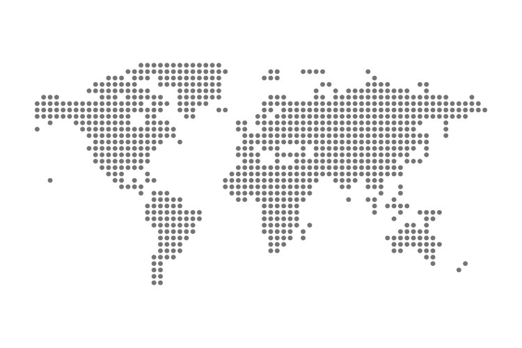 World map basic dots Royalty Free Vector Image