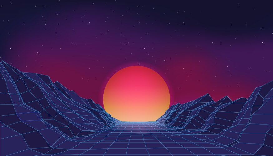 Synthwave Background Vector Images (over 4,100)