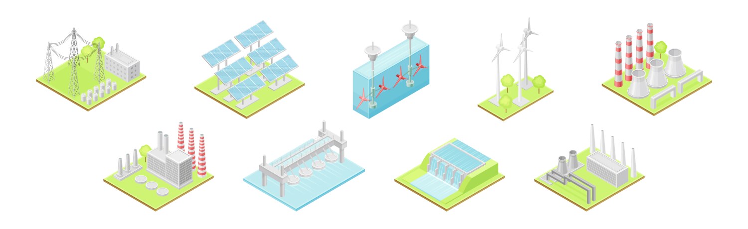 Renewable green energy source technology Vector Image