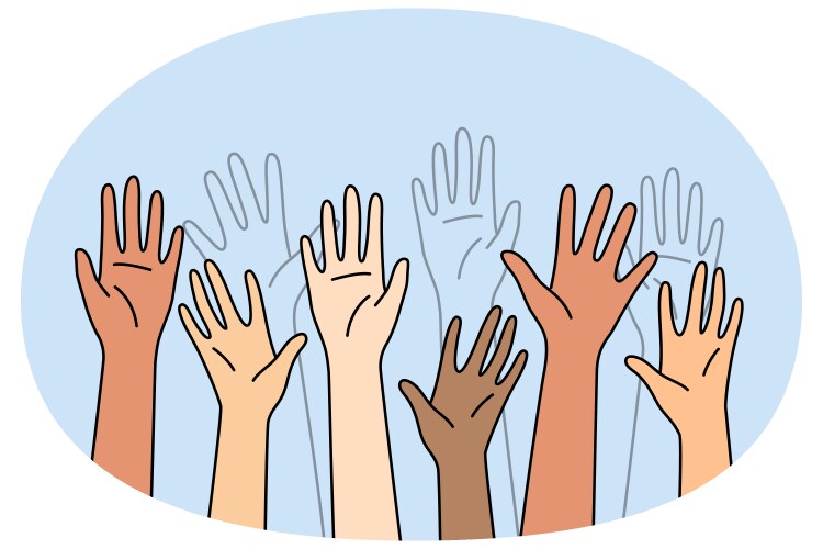 People Raise Hand Vector Images (over 11,000)