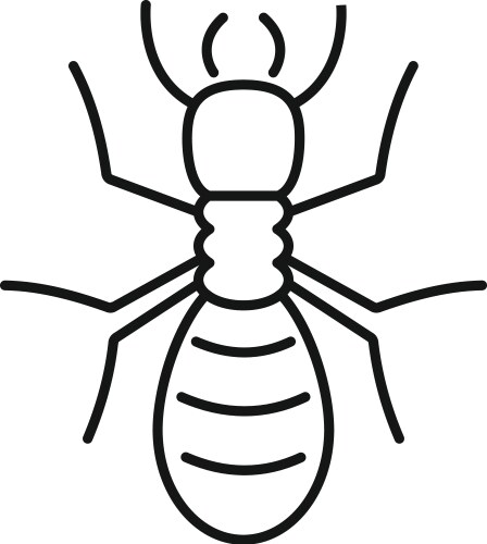 Big termite insect spreading legs with abdomen Vector Image