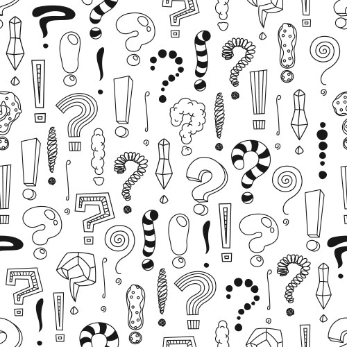 Question exclamation mark seamless pattern Vector Image