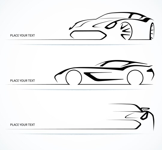 Black White Car Outline Vector Images (over 100,000)
