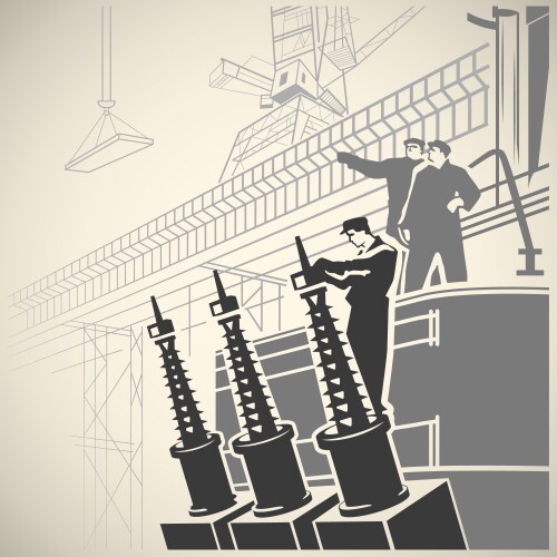 Worker back 1 Royalty Free Vector Image - VectorStock