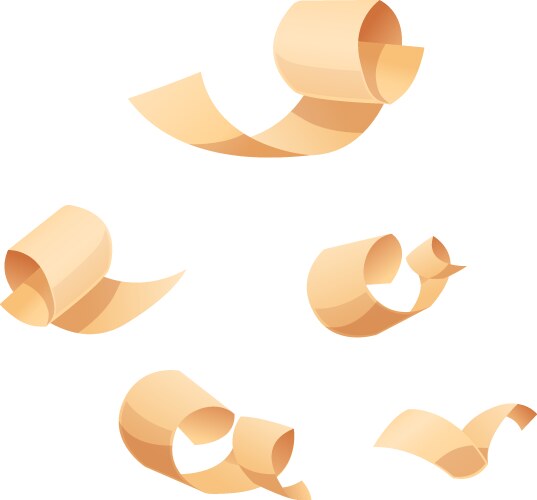 Wood industry flat set Royalty Free Vector Image