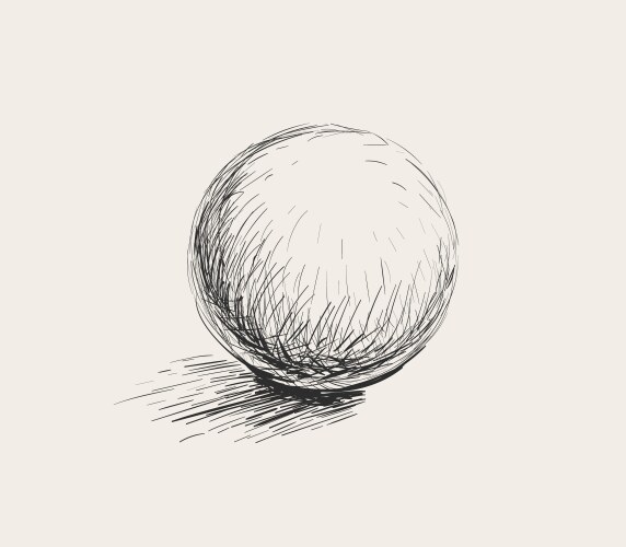 Isolated tennis ball sketch hand drawn Royalty Free Vector