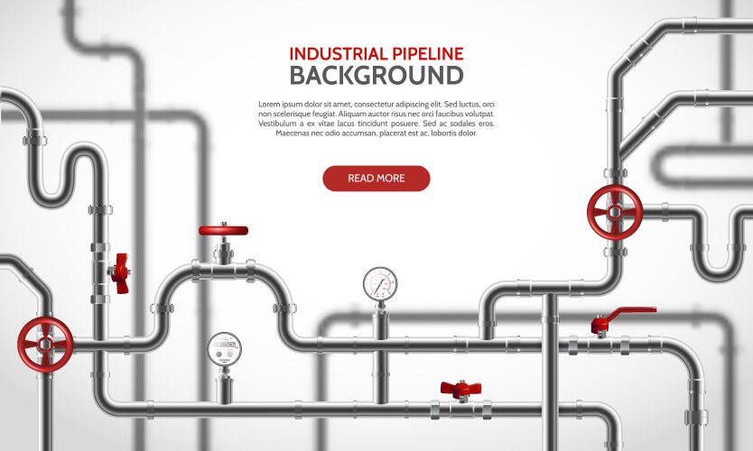 Pipeline system seamless pattern Royalty Free Vector Image