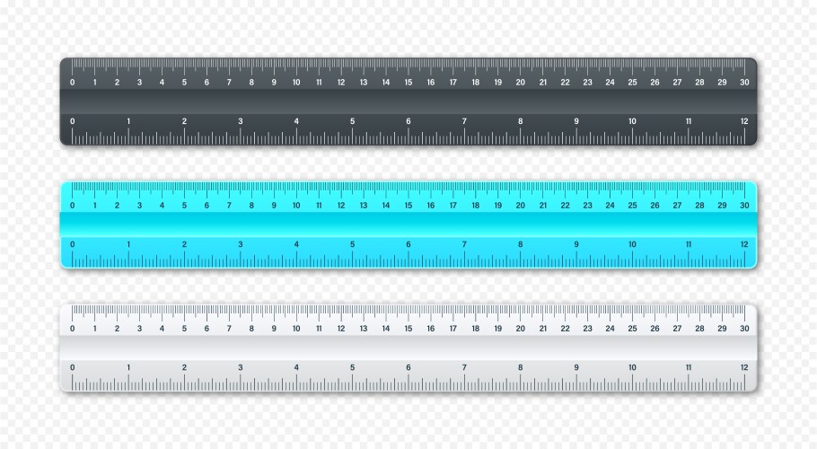 Plastic rulers Royalty Free Vector Image - VectorStock