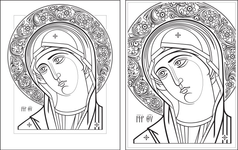 Virgin Mary Outline Vector Images (over 330)