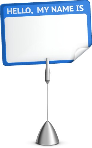 Name tag Royalty Free Vector Image - VectorStock