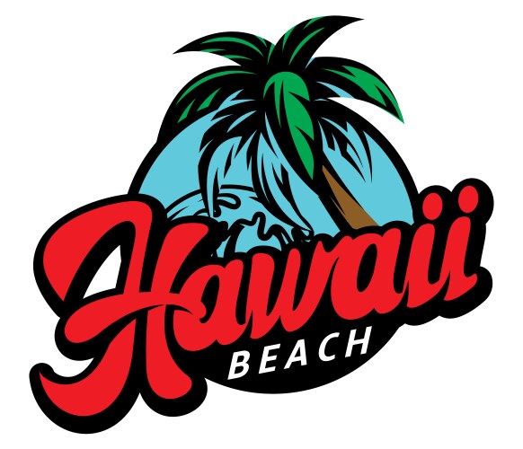 Hawaii hand written lettering Royalty Free Vector Image