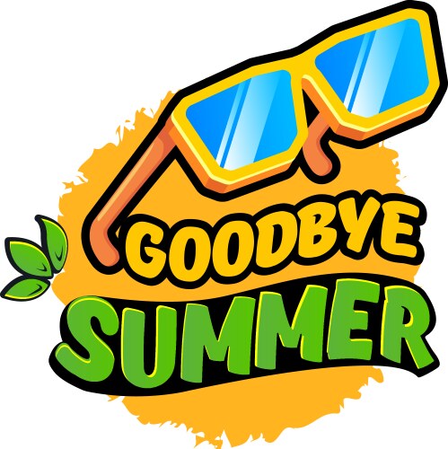 Goodbye summer concept Royalty Free Vector Image