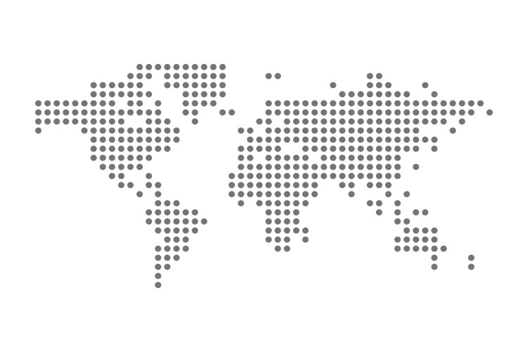 World map basic dots Royalty Free Vector Image