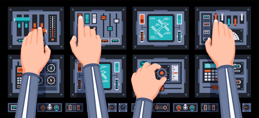Control Panel Spaceship Vector Images (over 850)