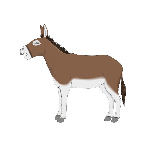 Donkey theme image 1 Royalty Free Vector Image