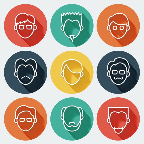 Occupations icons set Royalty Free Vector Image