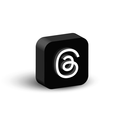 Threads app logo in two colors Royalty Free Vector Image