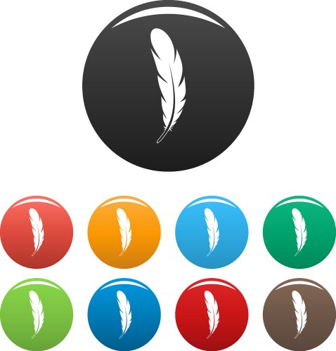 Magpie crow bird icons set simple style Royalty Free Vector