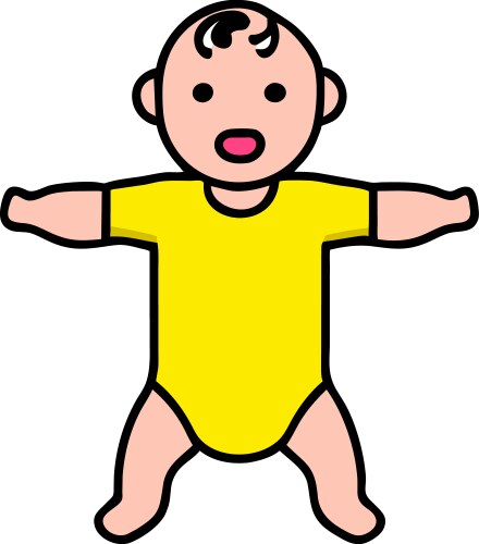 Baby Girl Yellow Vector Images (over 12,000)