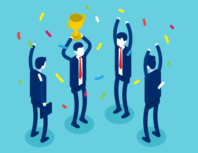 Successful company dream team Royalty Free Vector Image