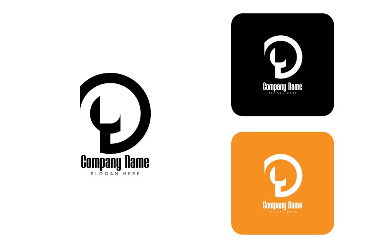 Business modern initial letter d logo design Vector Image