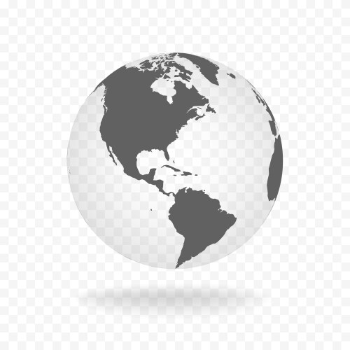 World globe icon gray color Royalty Free Vector Image