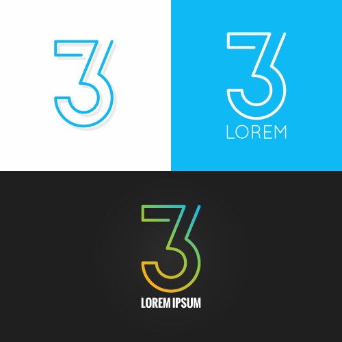 Number 3 Logo Vector Images (over 7,900)