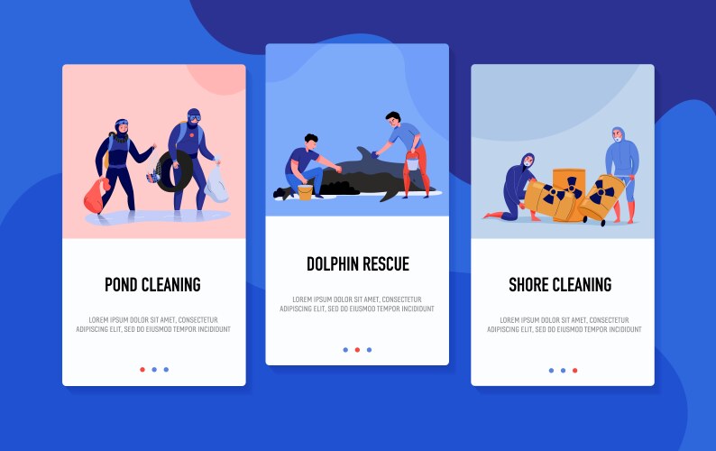 Waste separation banners set Royalty Free Vector Image