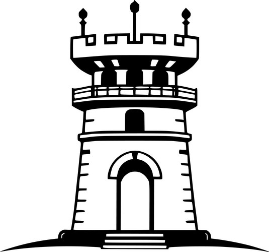 Stone Watchtower - Medieval Defense – Royalty-Free Vector | VectorStock