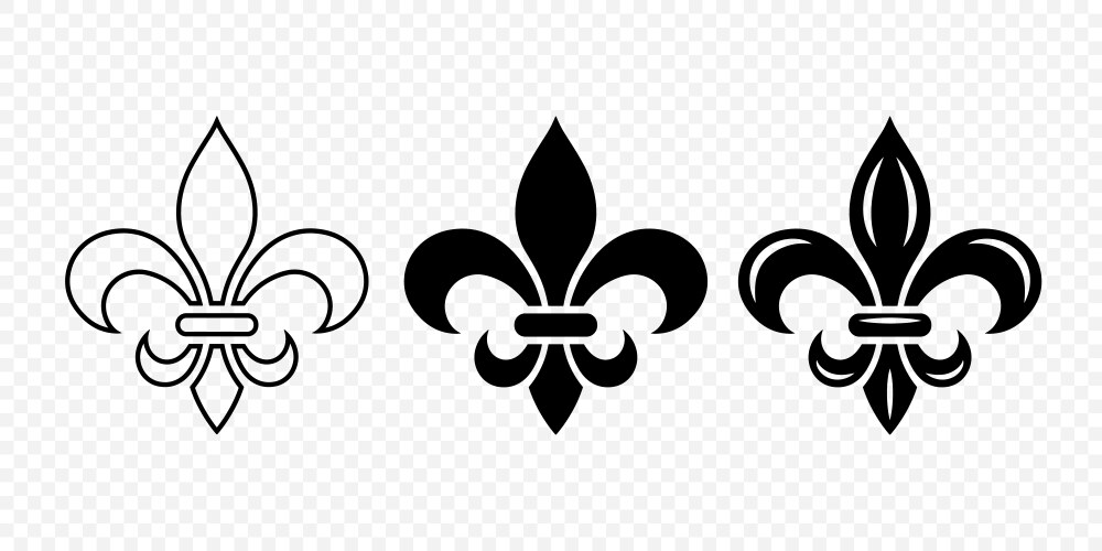 Realistic paper 3d fleur de lis closeup Royalty Free Vector