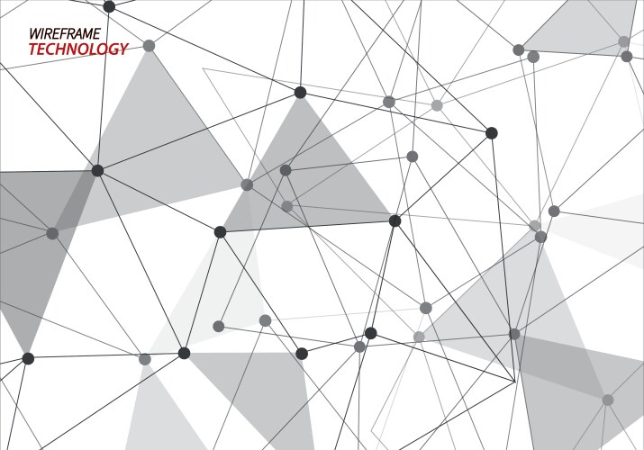Wire frame technology background Royalty Free Vector Image