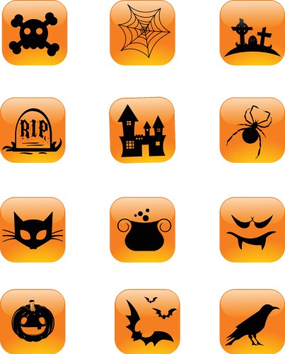 Funny halloween icons-set 5 Royalty Free Vector Image