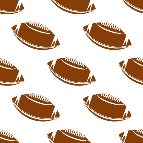Rugby ball seamless background pattern Royalty Free Vector