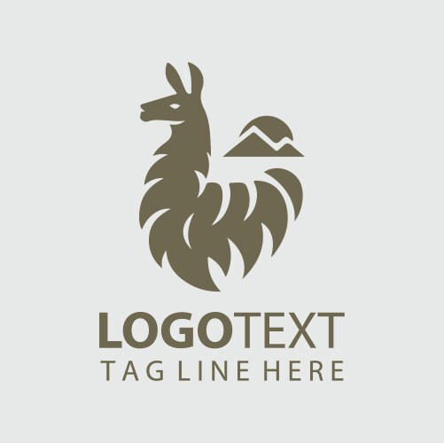 Llama logo Royalty Free Vector Image - VectorStock