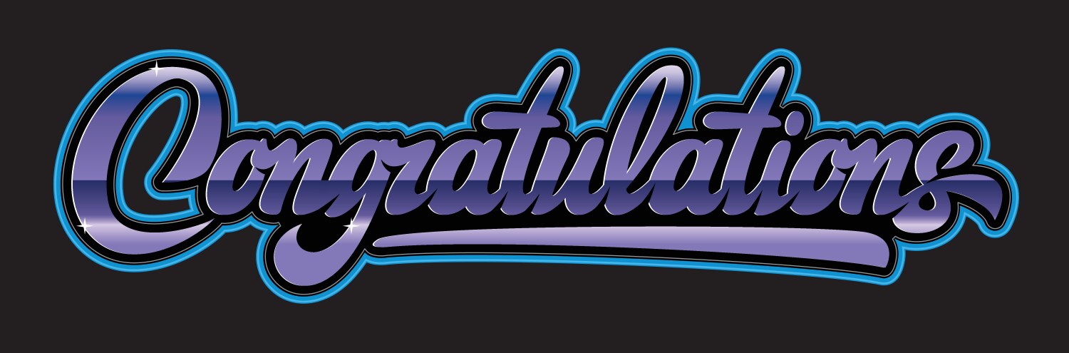 With calligraphic inscription congratulations Vector Image