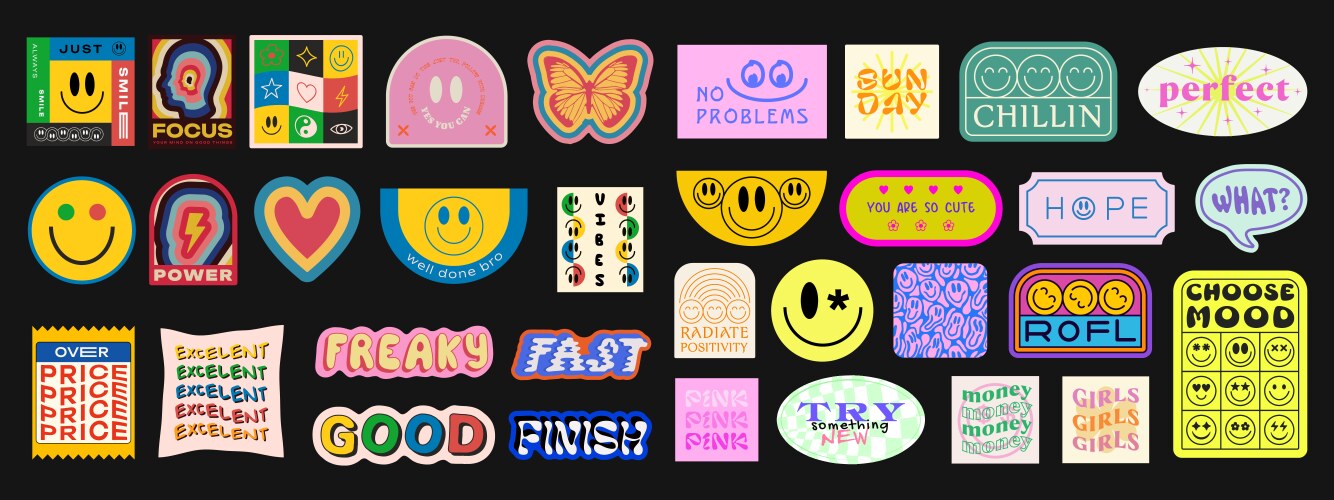 Cool Stickers Vector Images (over 46,000)