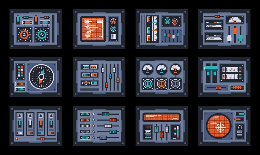 Control Panel Spaceship Vector Images (over 850)