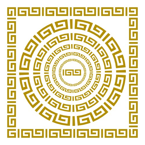 Ancient greek round meander key Royalty Free Vector Image