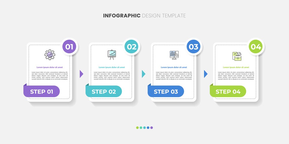 Timeline creator infographic template 4 options Vector Image