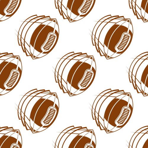 Rugby ball seamless background pattern Royalty Free Vector
