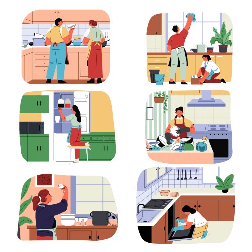 Kitchen pattern Royalty Free Vector Image - VectorStock