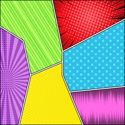 Colorful comics template Royalty Free Vector Image