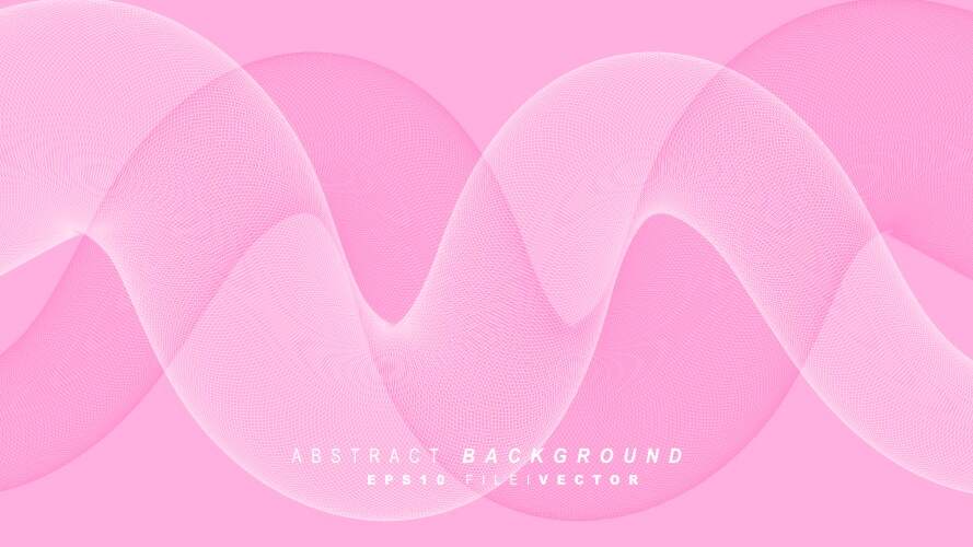 Abstract pink line wave background design Vector Image
